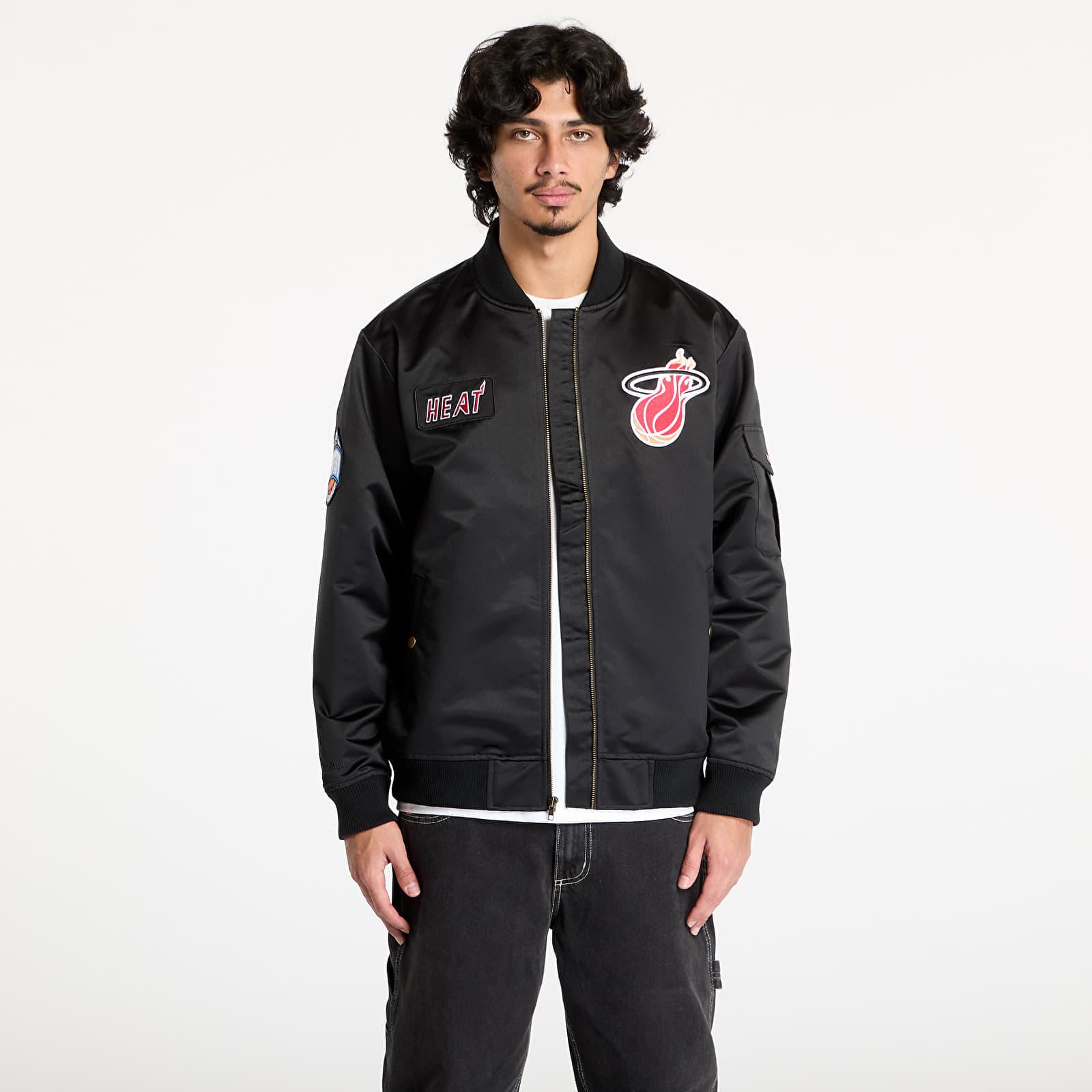Mitchell & Ness Jacket Nba Team Leader Satin Vintage Logo Heat Bomber ...