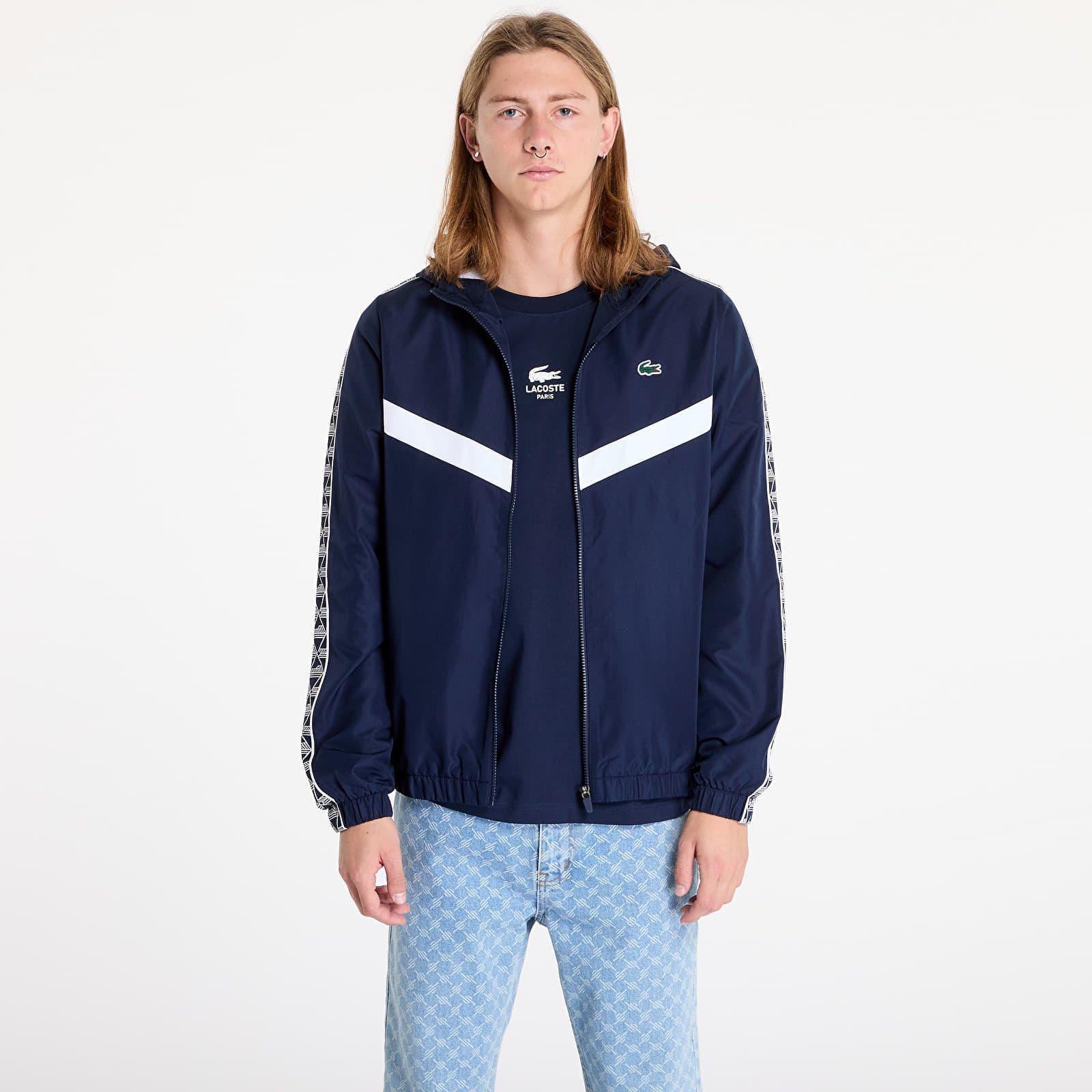 Lacoste Jacket Tennis Monogram Track Jacket in Blue for Men | Lyst