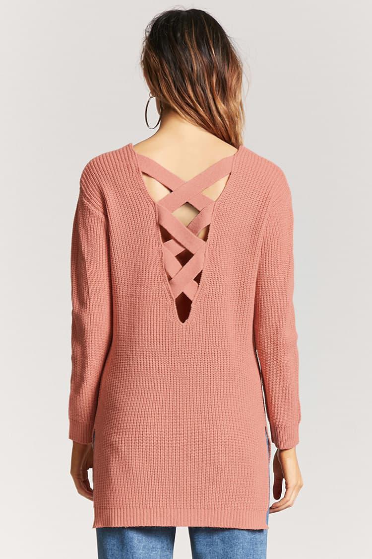 Sale > criss cross back sweater > in stock