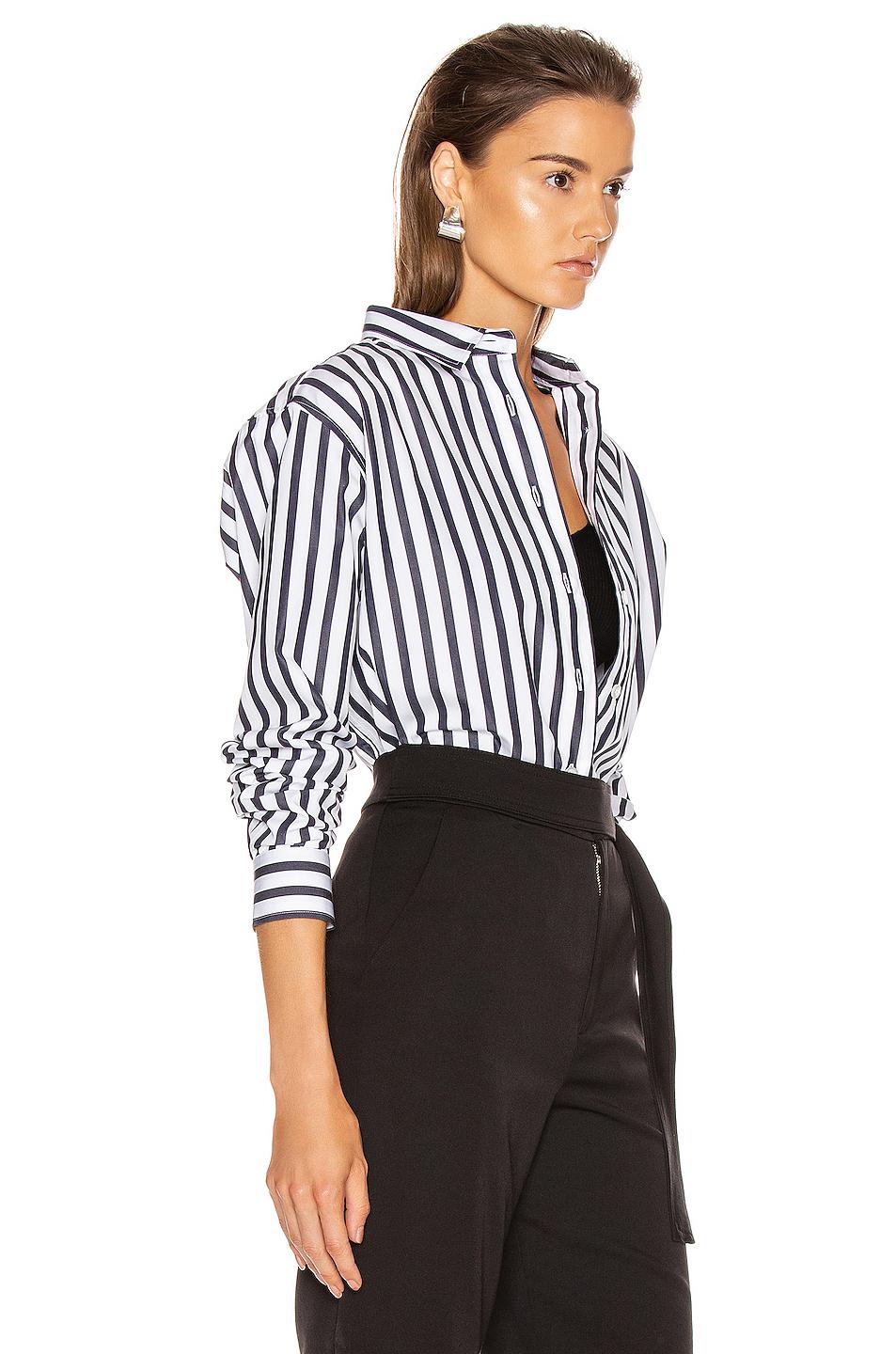 Totême Cotton Capri Top in Navy Stripe (Blue) - Lyst