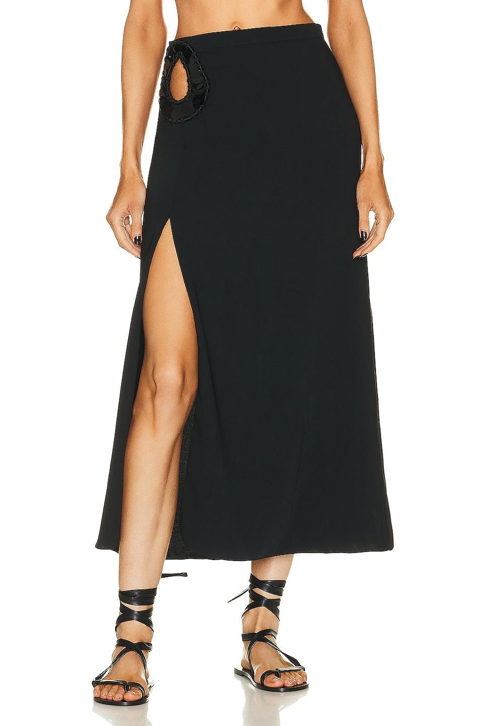 Johanna Ortiz Keyhole Midi Skirt In Black Lyst