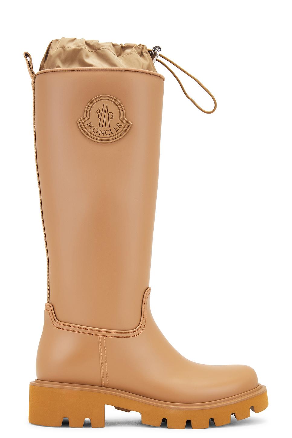 Moncler Kickstream Knee High Rain Boot in Brown | Lyst