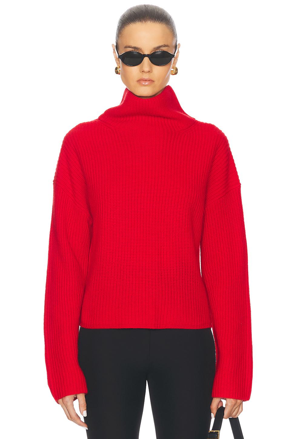 Polo Ralph Lauren Long Sleeve Turtleneck Sweater in Red | Lyst