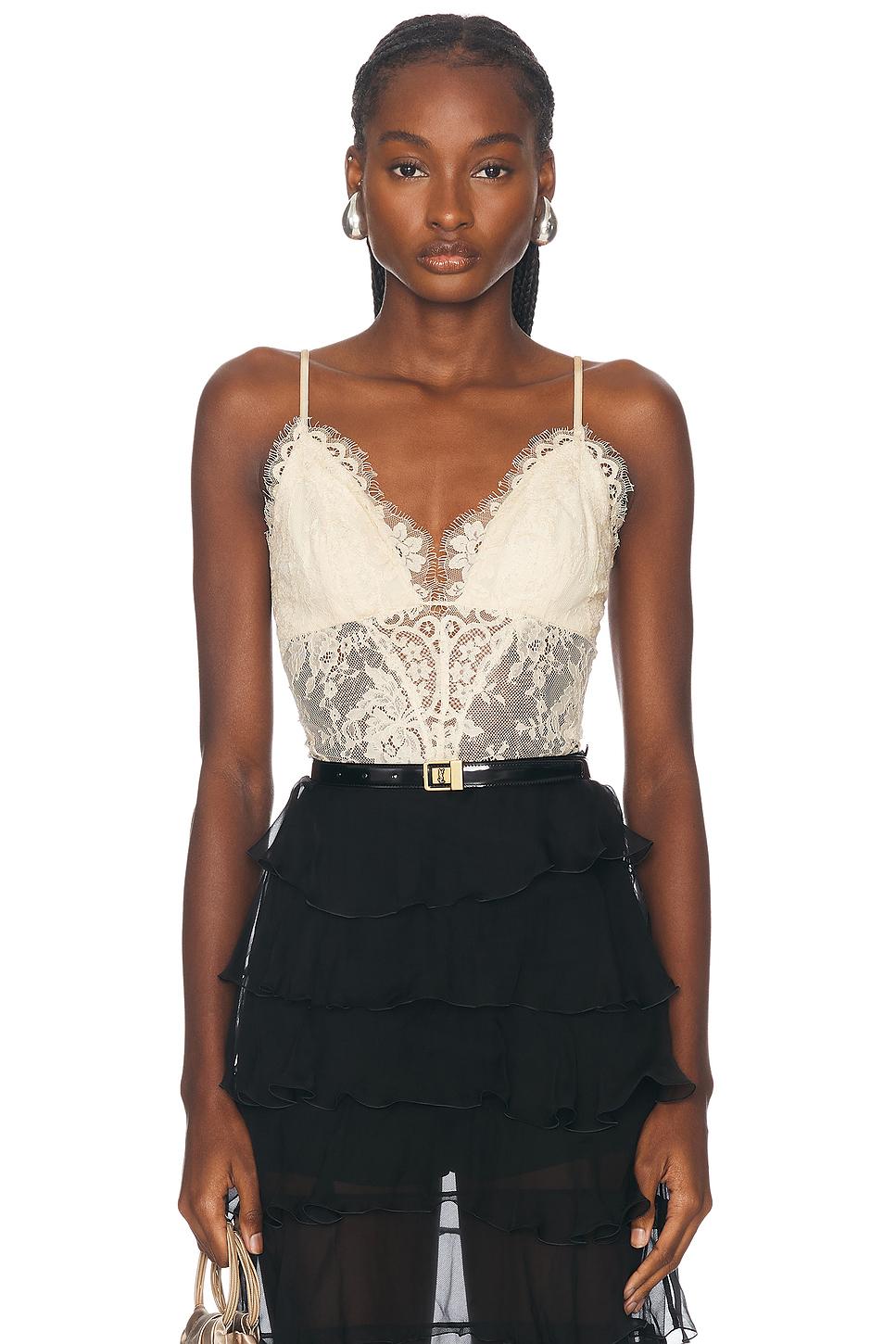 Zimmermann Illustration Lace Teddy Bodysuit in Black | Lyst