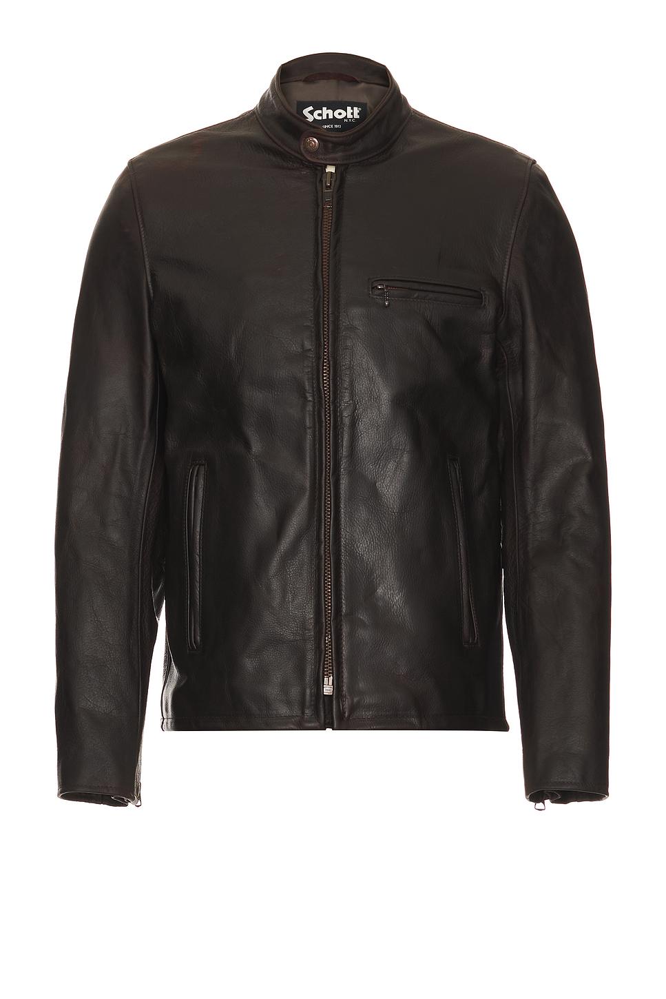 Schott Nyc Nyc Cafe Racer Jacket in Black for Men | Lyst