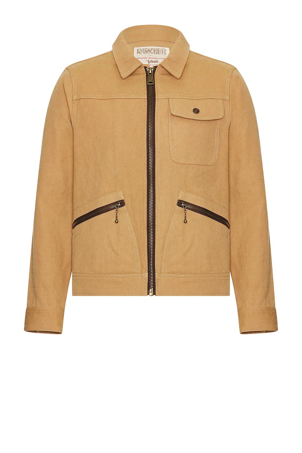 Schott Nyc Unlined Utility Jacket in Natural for Men | Lyst