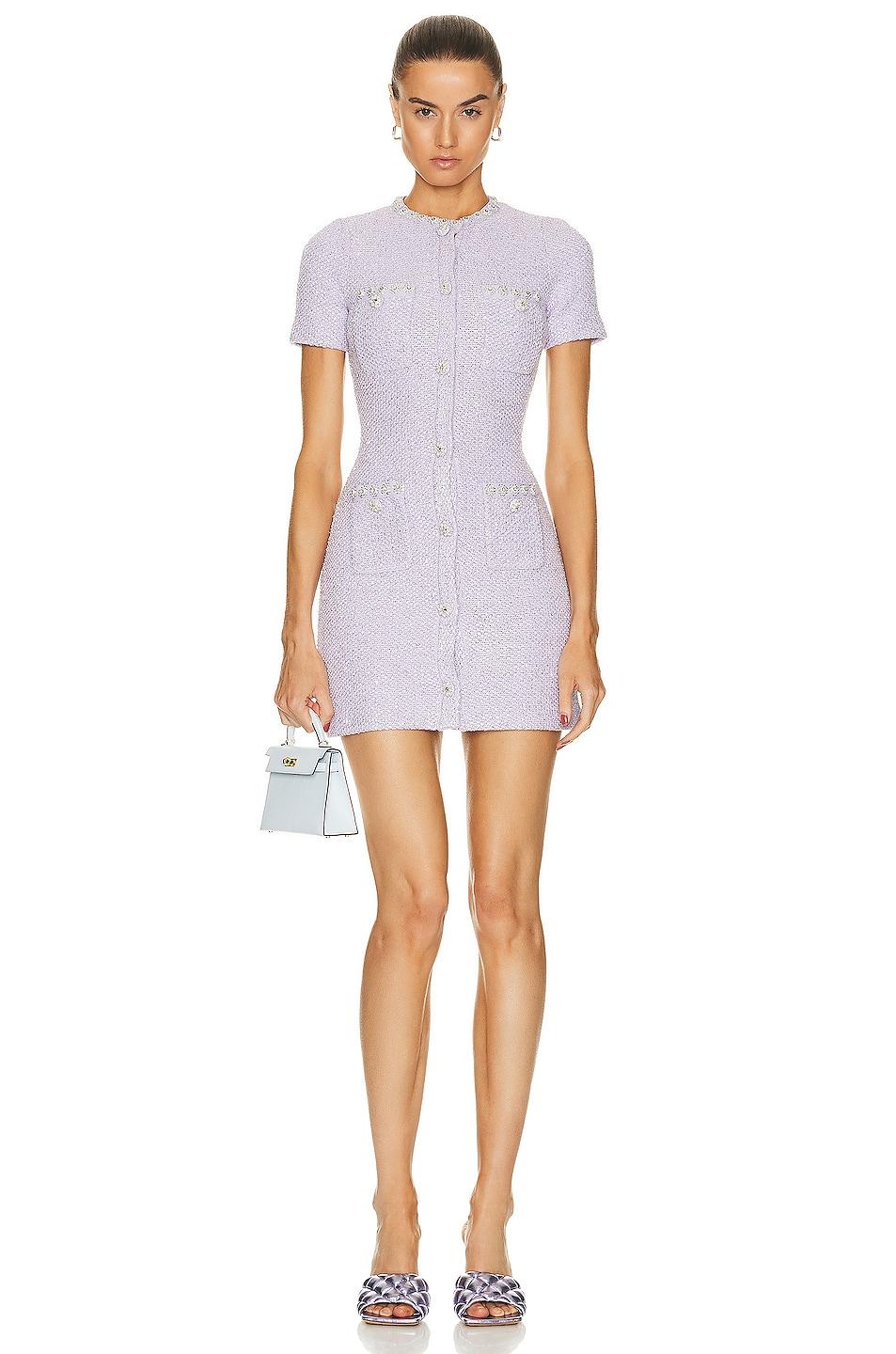 Self-Portrait Sequin Knit Mini Dress in White | Lyst Self-Portrait Sequin Knit Mini Dress in White | Lyst