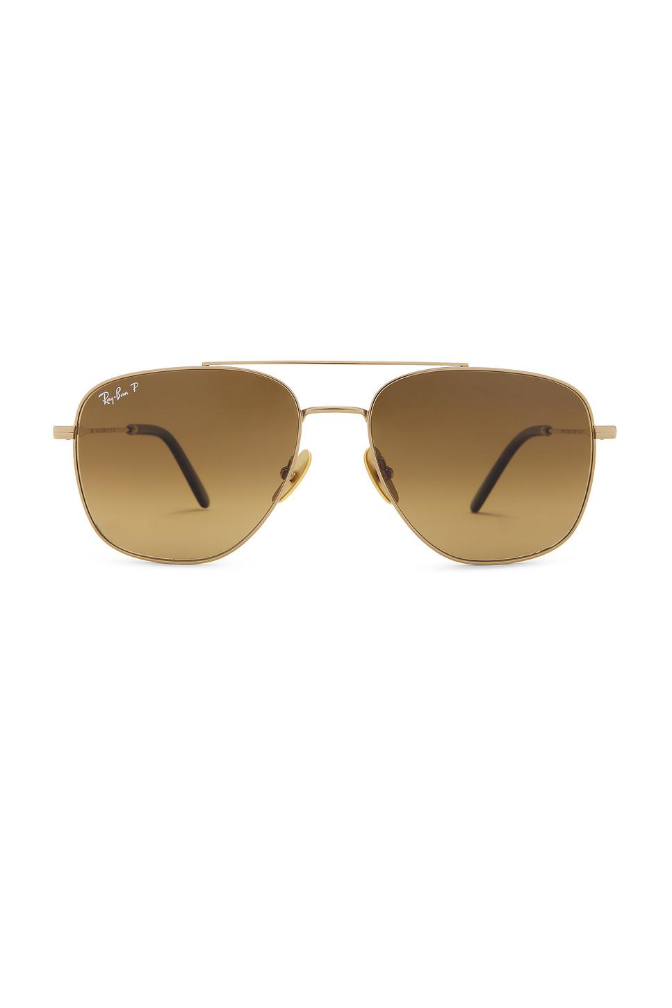 Ray-Ban William Titanium Aviator Sunglasses in Natural for Men | Lyst