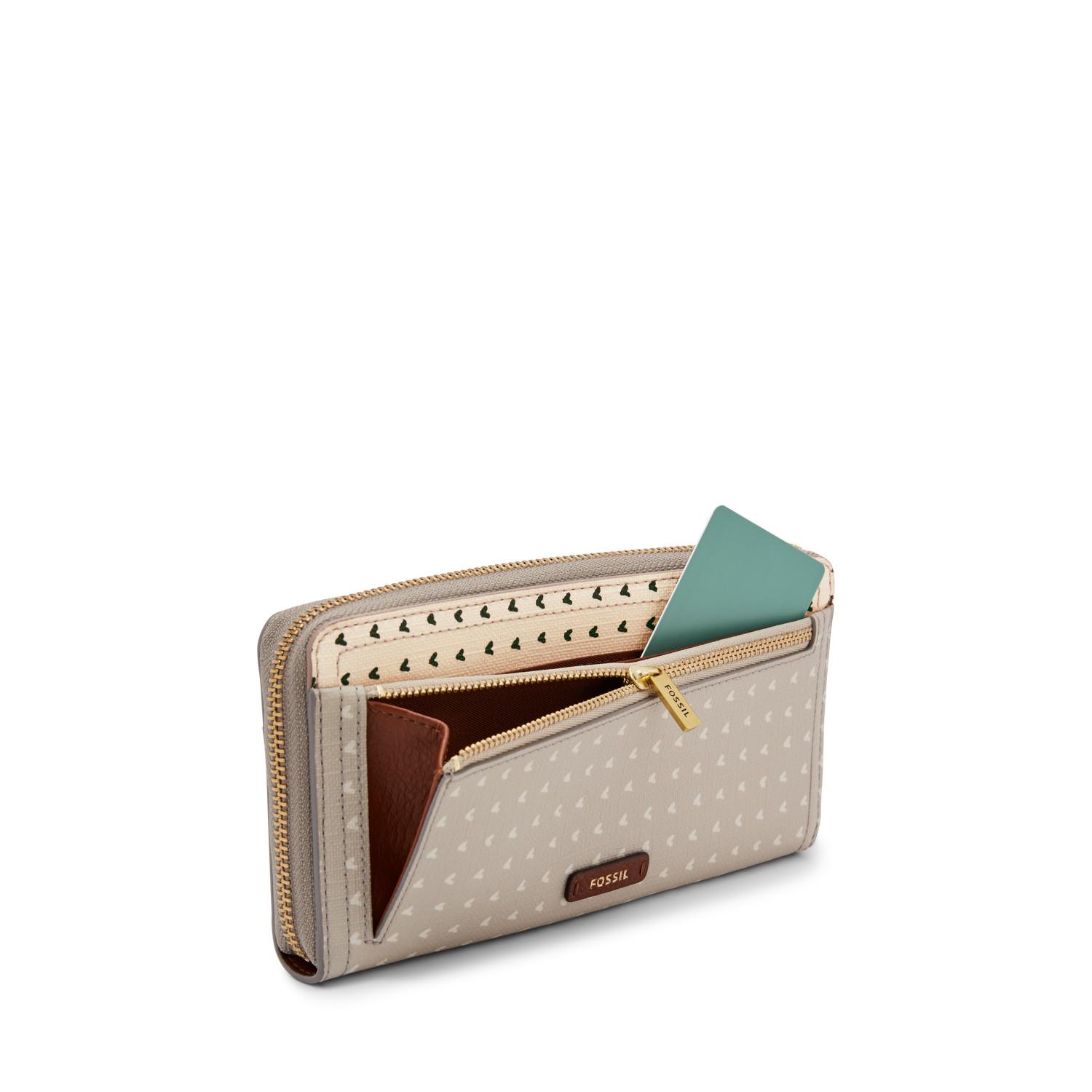 Fossil Logan Rfid Zip Around Clutch Wallet | semashow.com