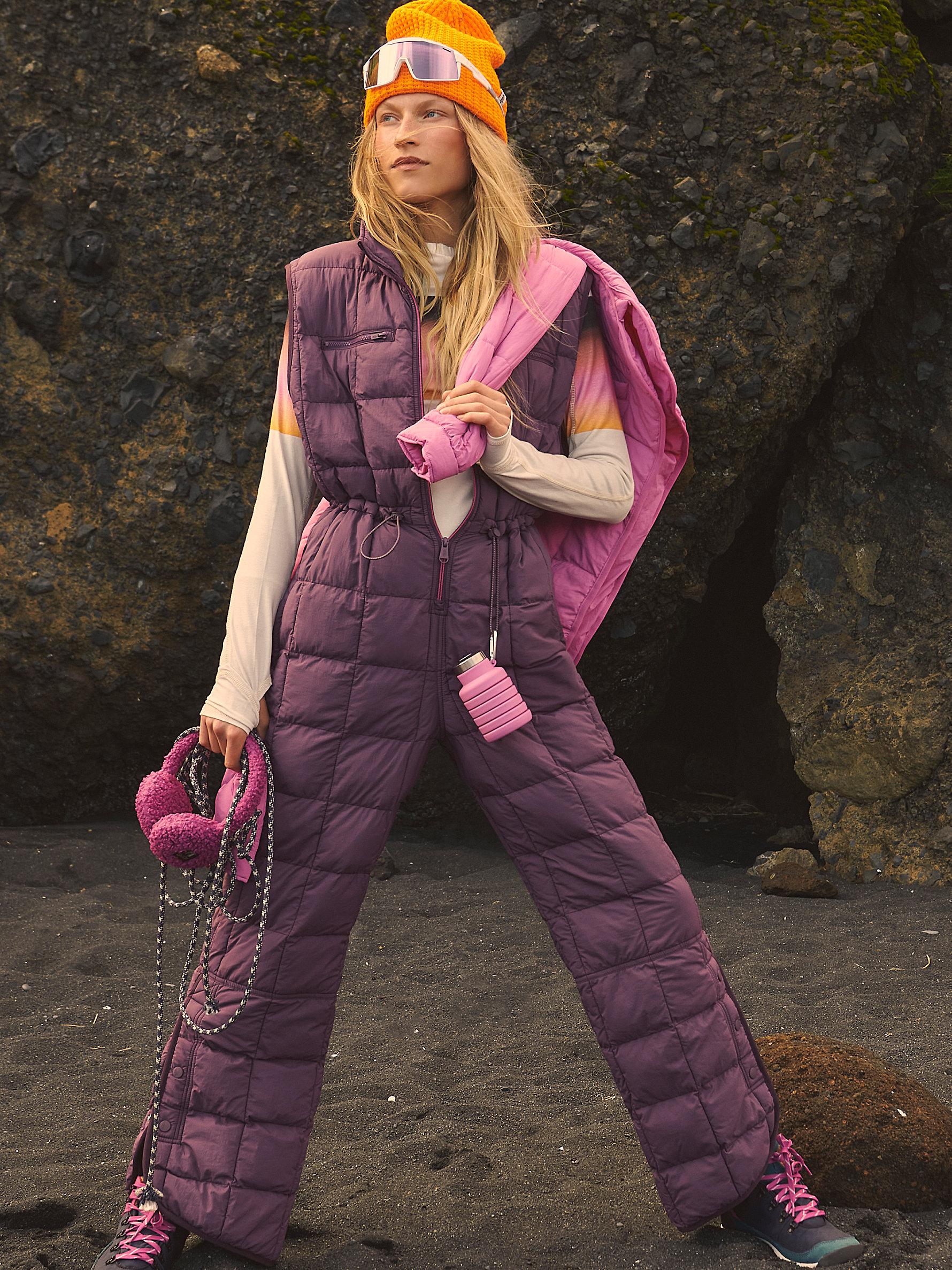 Free People Pippa Packable Puffer Suit in Brown | Lyst