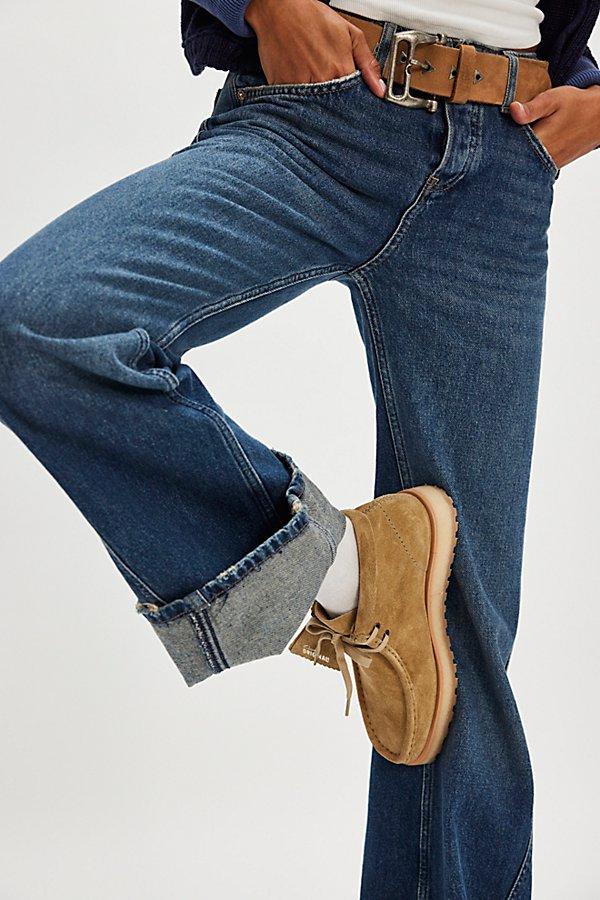 Clarks Suede Lace-Up Ankle Boots in Blue | Lyst