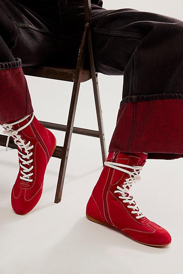 Free People In The Ring Boxing Boots in Red | Lyst