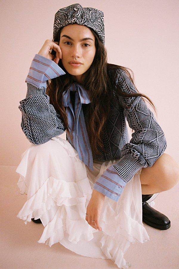 Anna Sui Paisley Paperboy Hat in Gray | Lyst