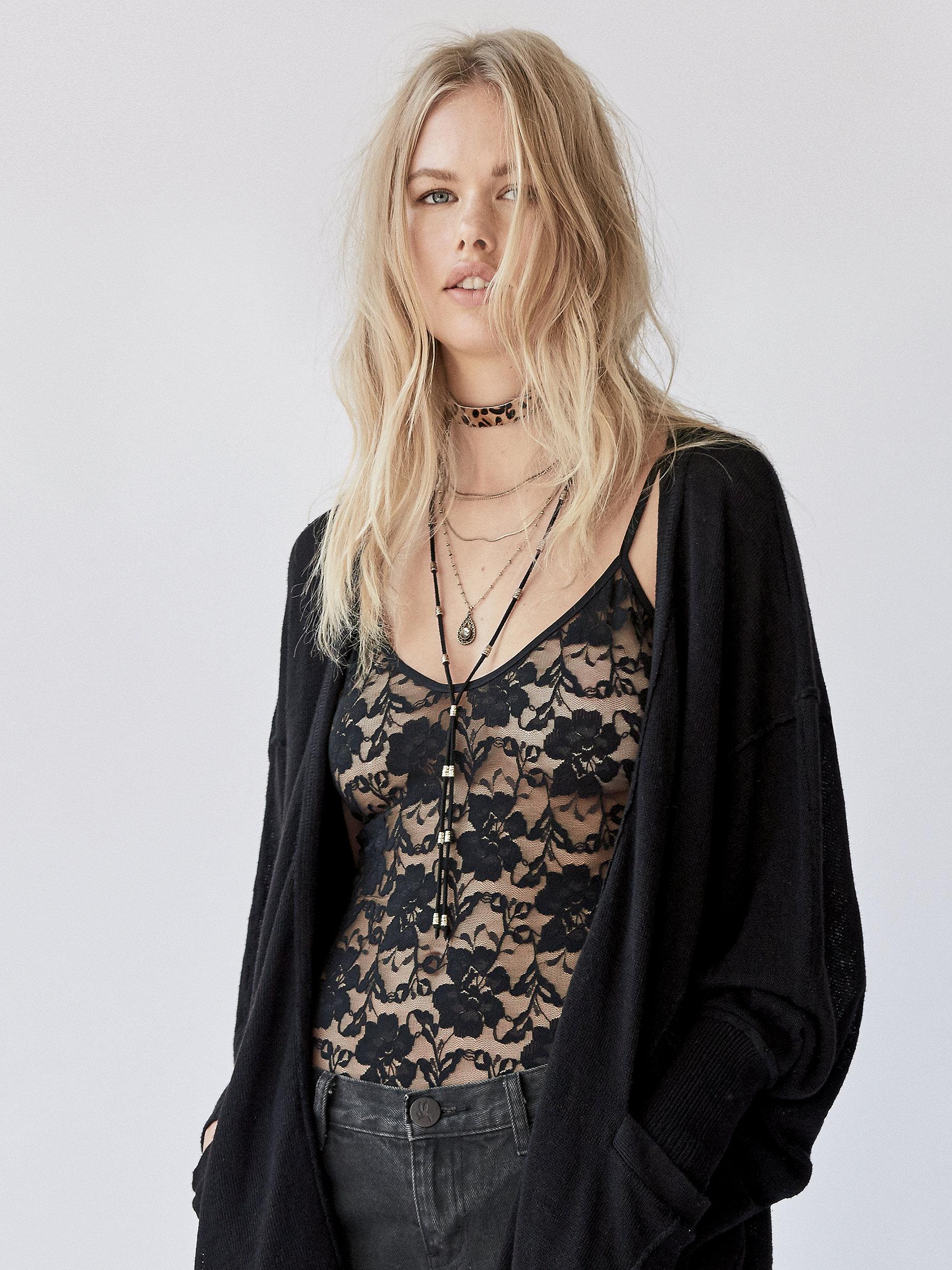 Free people Lace Bodysuit in Black | Lyst Free people Lace Bodysuit in Black | Lyst