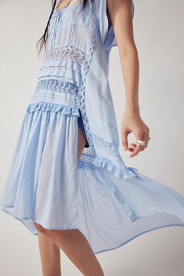 Free People Tied To You Maxi Top in Blue | Lyst