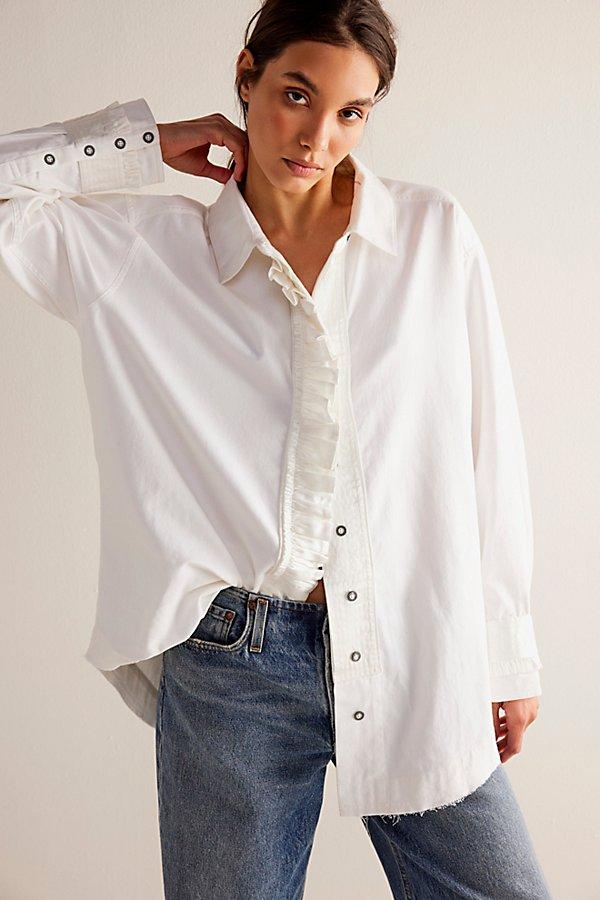 Free People We The Free Night Moves Shirt in White | Lyst