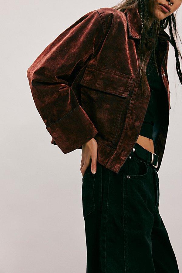 Free People Suzy Flocked Denim Jacket | Lyst UK