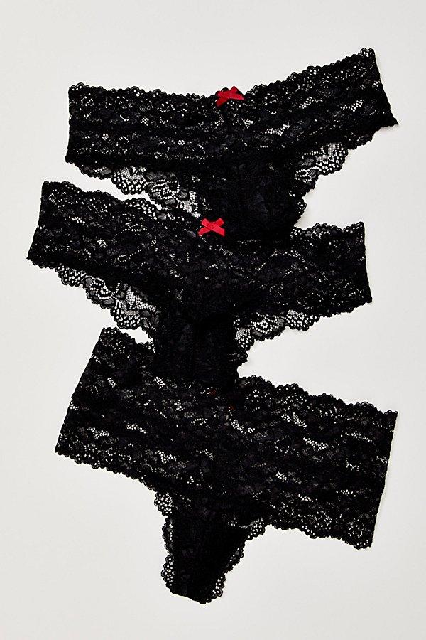 Skarlett Blue Goddess Cheekini Undie 3 Pack in Black | Lyst