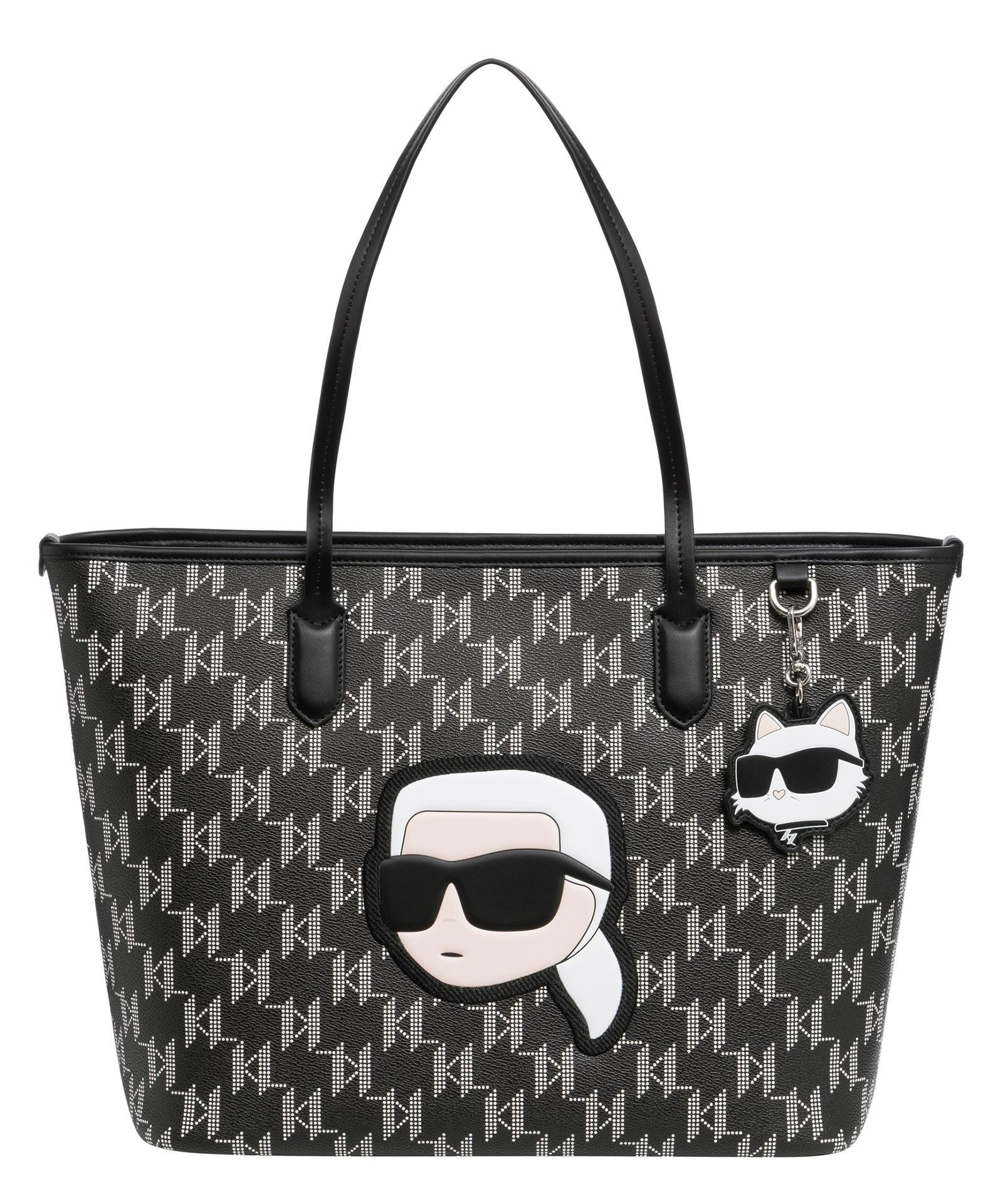 Karl Lagerfeld K/ikonik Monogram Tote Bag in Black | Lyst