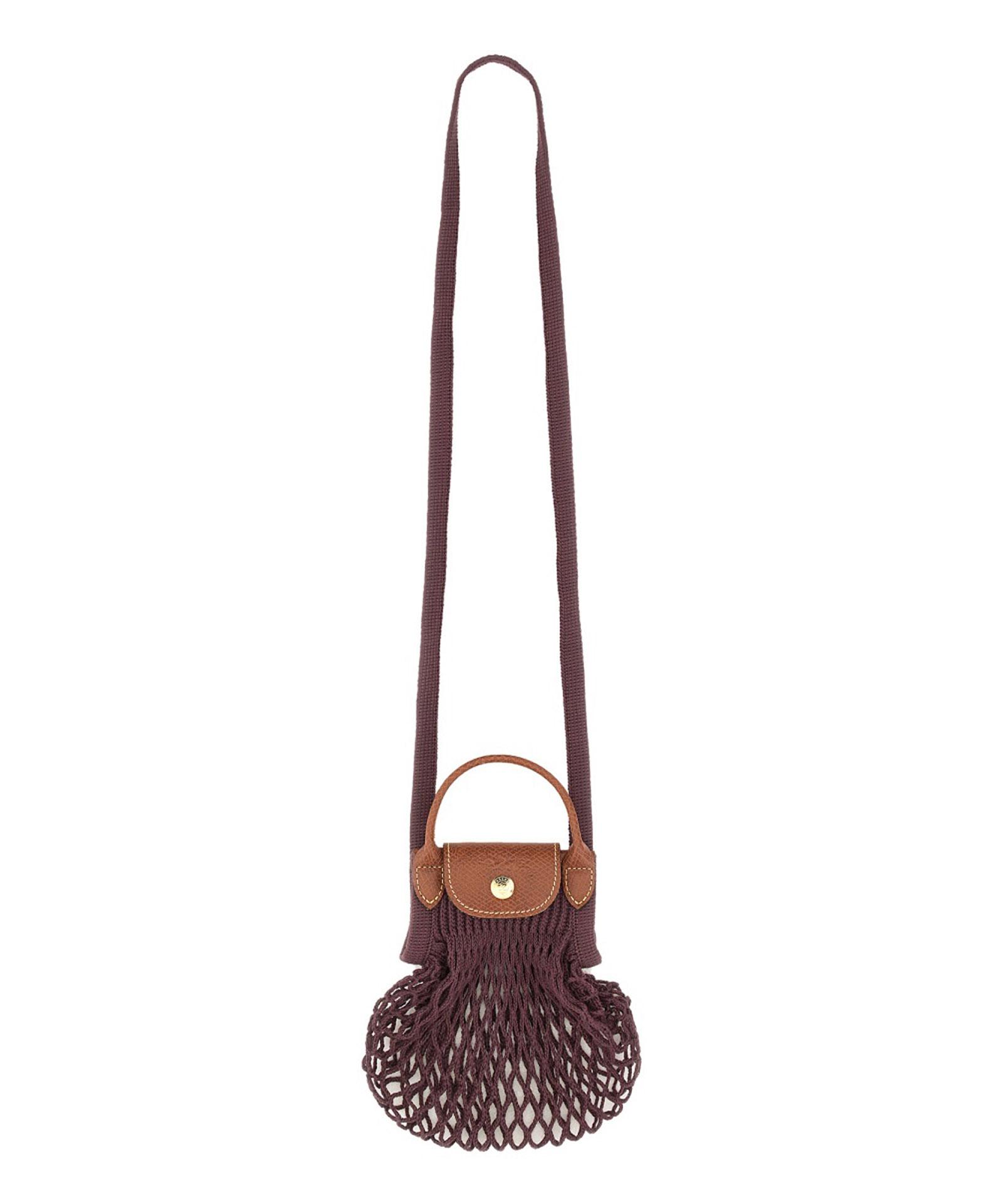 Longchamp Le Pliage Filet Mini Bucket Bag in Brown | Lyst