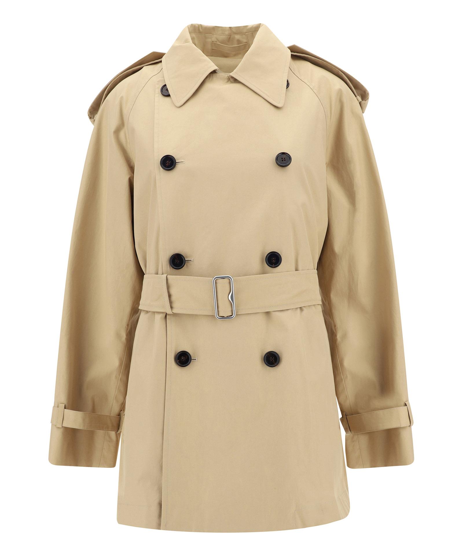Burberry Trench Coat In Natural Lyst