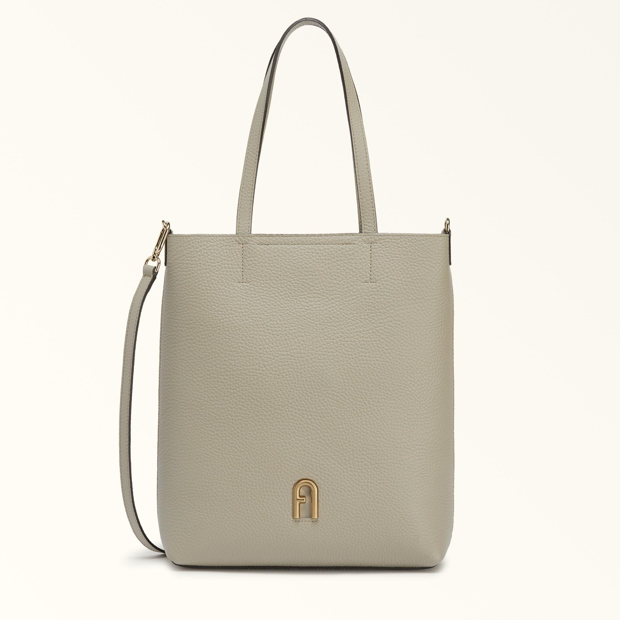Furla Primula Tote Marmo C Light Grained Calf Leather in Gray | Lyst