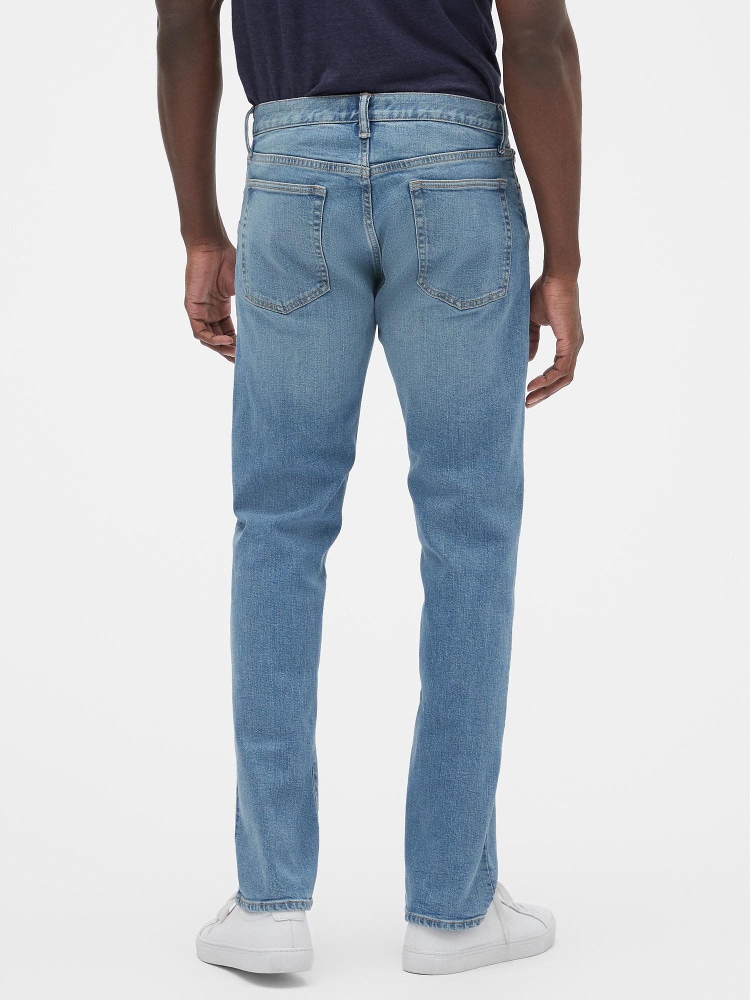 GAP Factory Denim Straight Fit Jeans With Gapflex in Blue for Men - Lyst