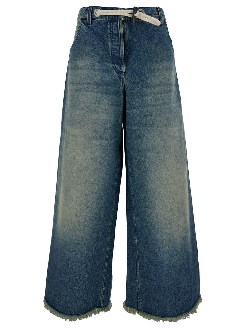 Moncler Genius Wide Jeans With Drawstring And Moncler X Palm Ange in ...