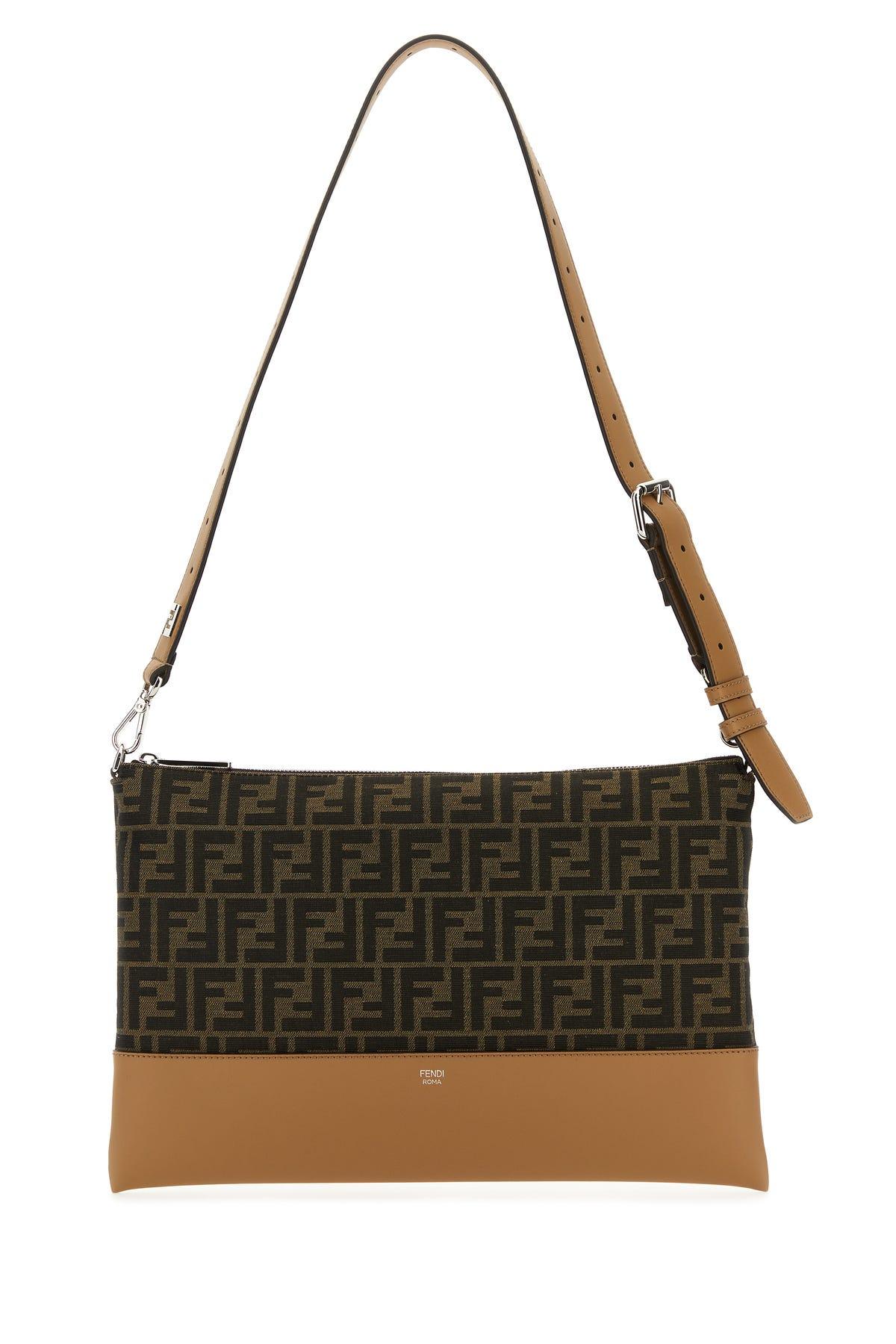 Fendi Embroidered Jacquard Crossbody Bag in Black for Men | Lyst