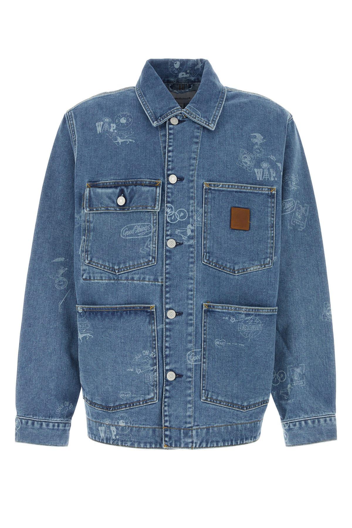 Carhartt Stamp Jacket in Blue for Men | Lyst