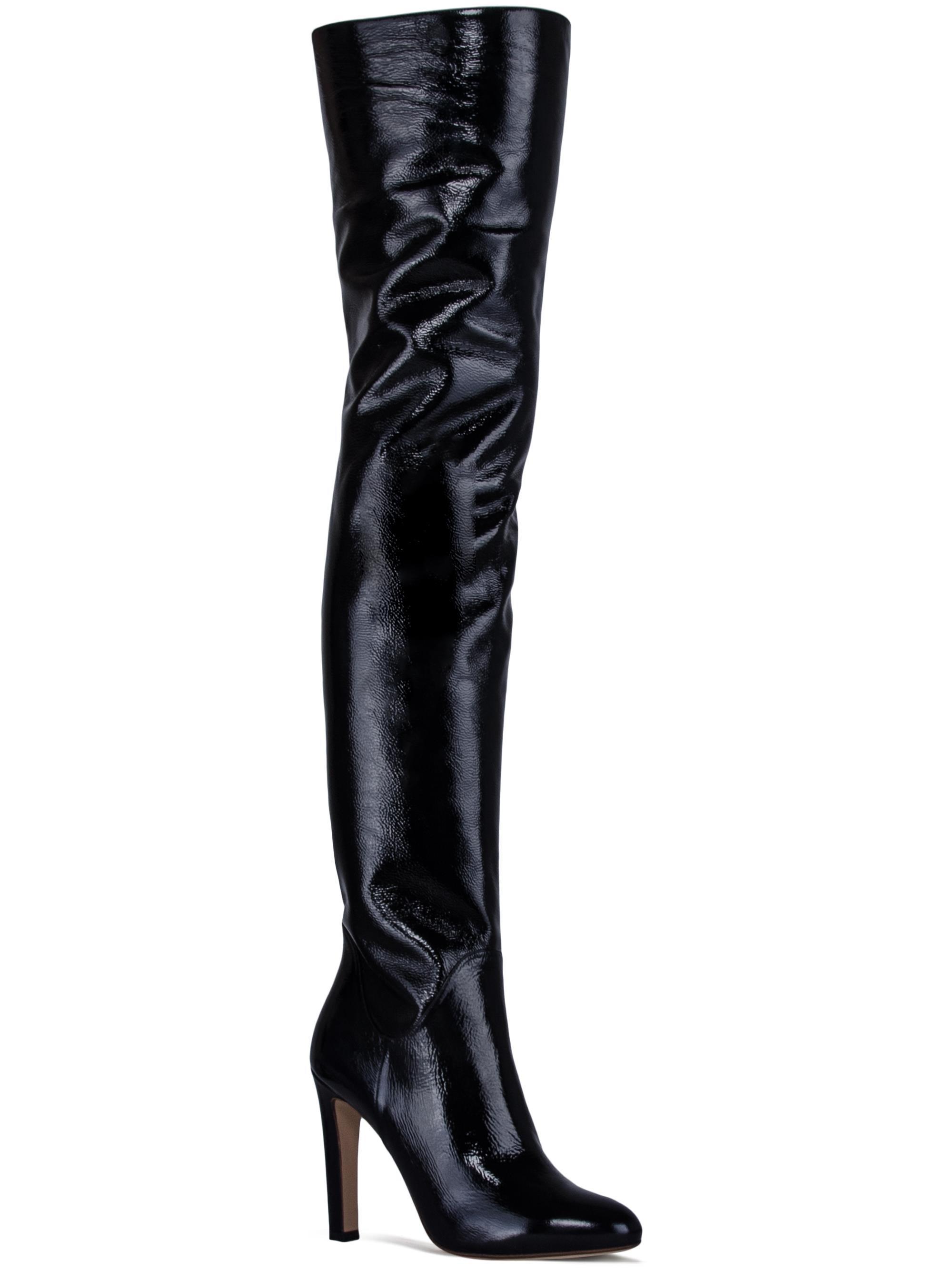 Francesco Russo Leather Over The Knee Boots in Black - Lyst