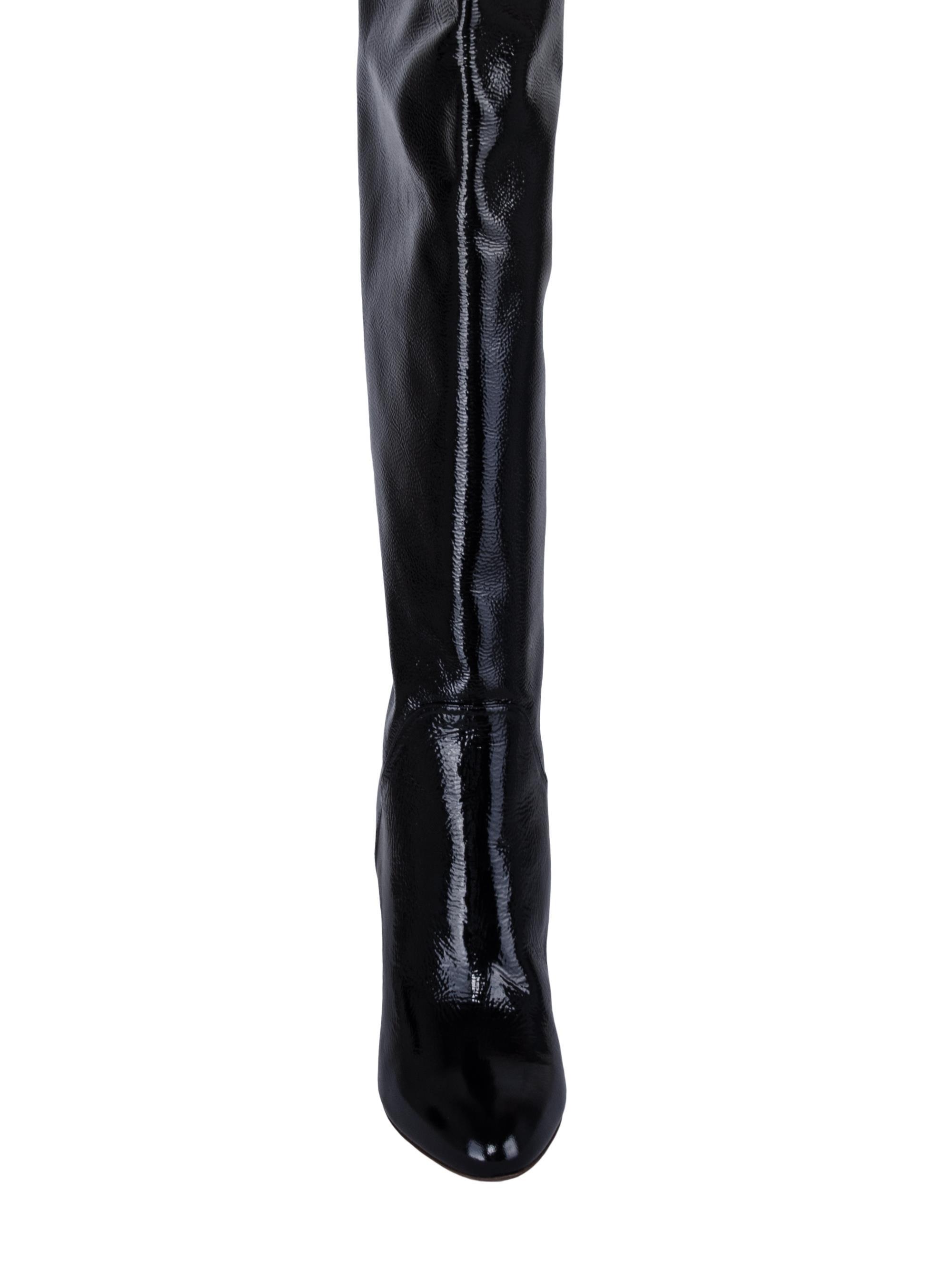 Francesco Russo Leather Over The Knee Boots in Black - Lyst