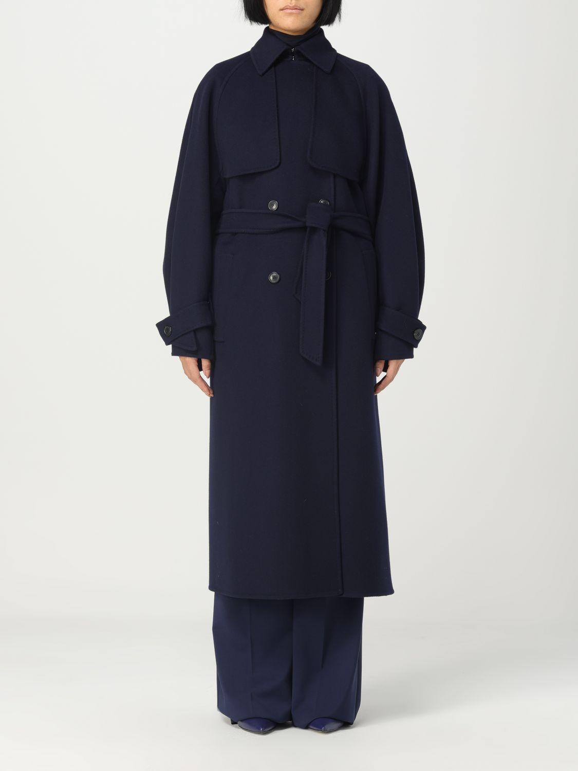 Max Mara Trench Coat In Cashmere in Blue | Lyst