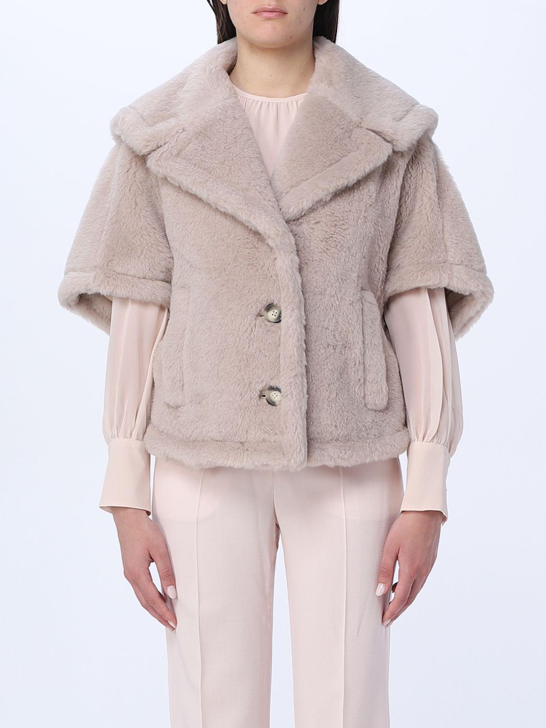 Max Mara Cape In Wool And Silk Blend | Lyst