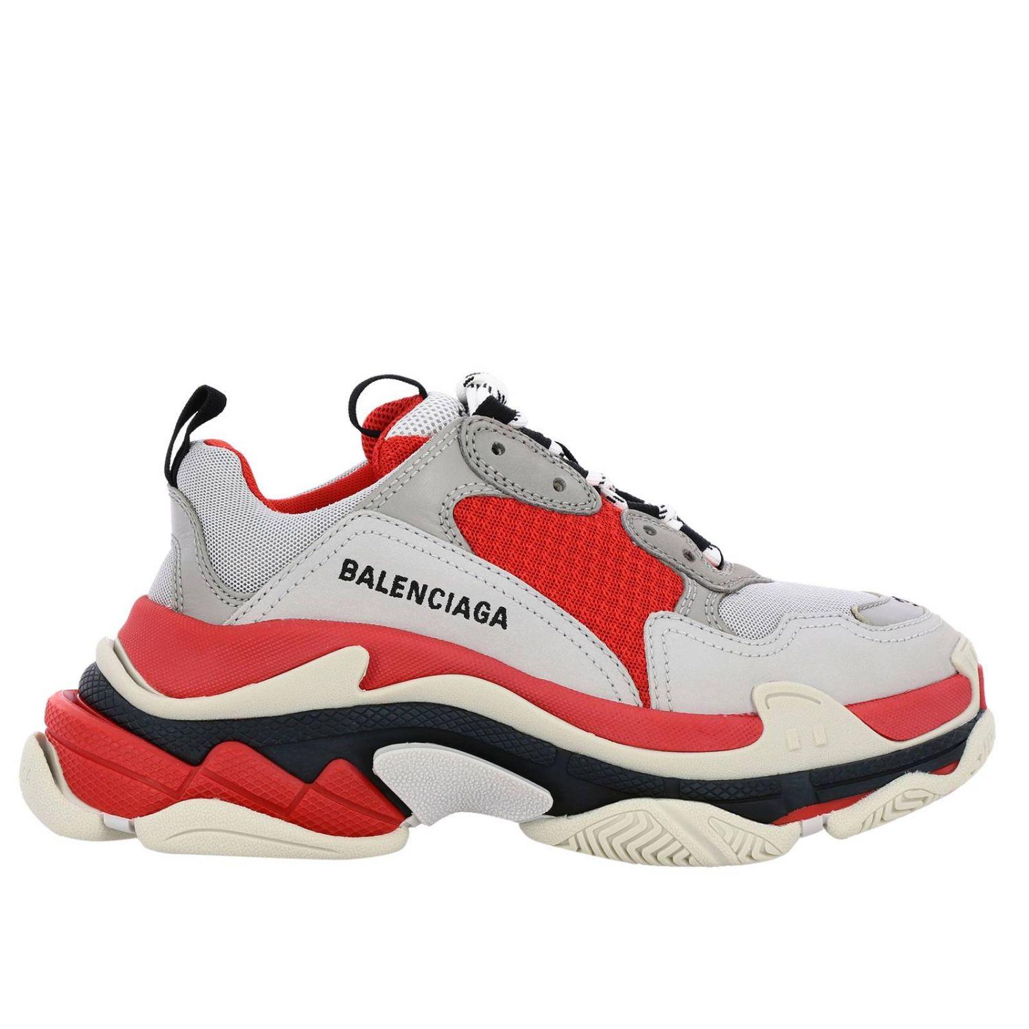 Balenciaga Synthetic Triple S Running Sneakers In Leather And Micro ...