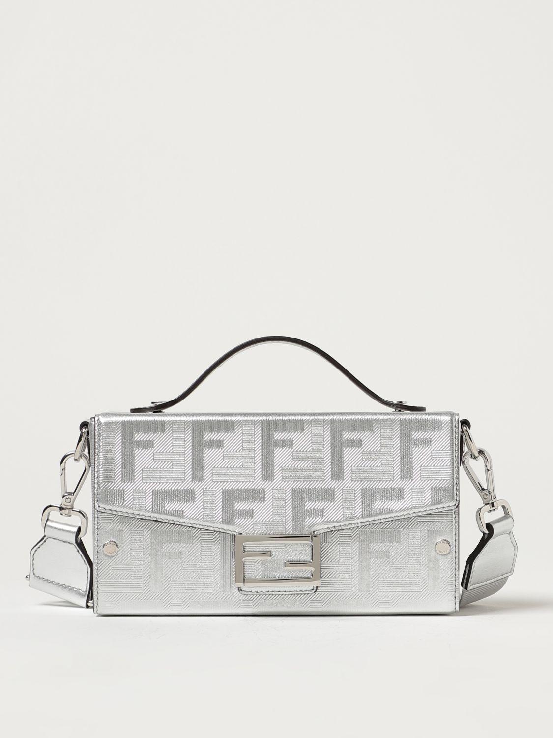 Fendi Soft Trunk Bag In Laminated Leather With Ff Pattern in Metallic ...