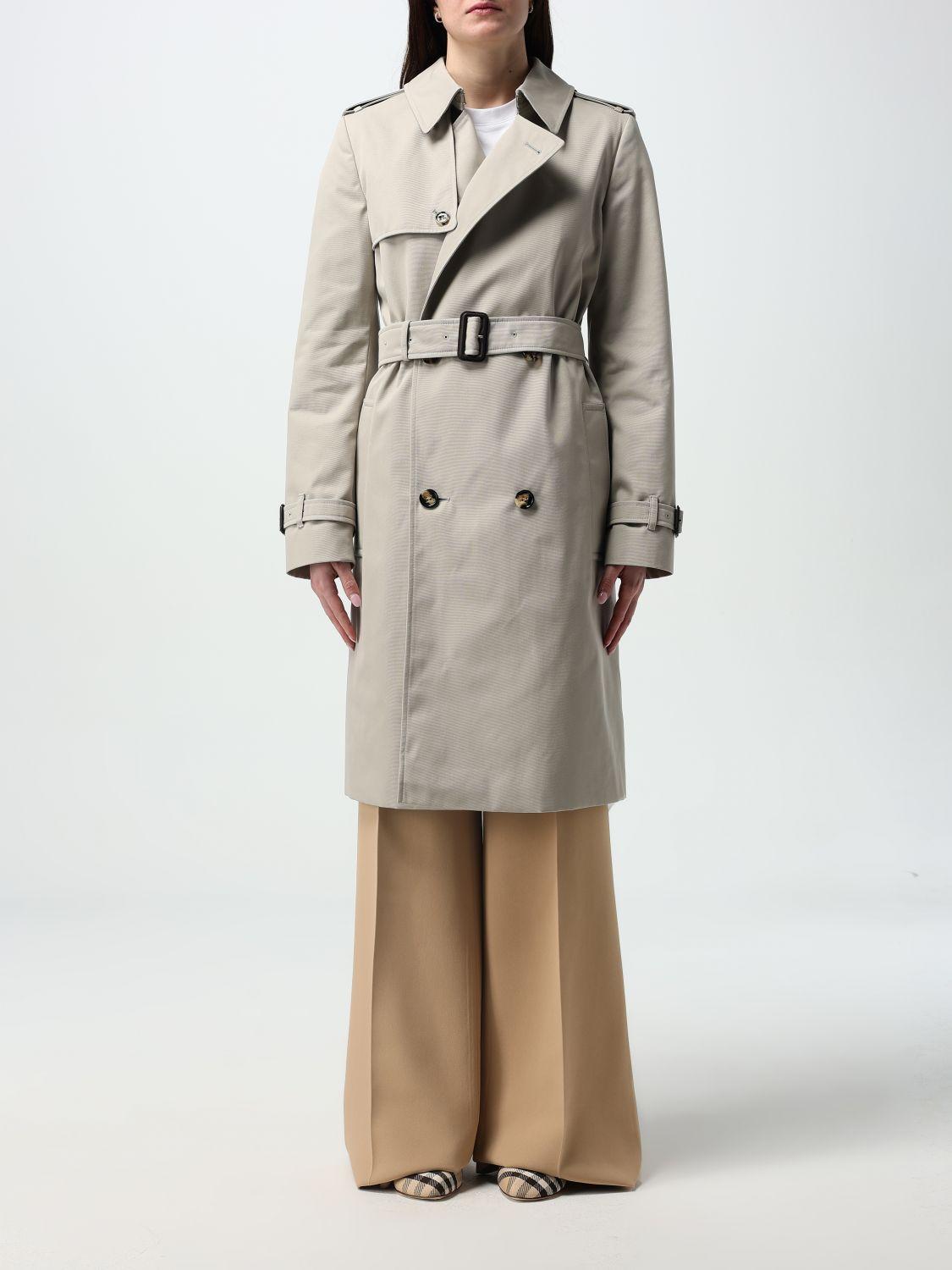 Burberry Coat in Natural | Lyst