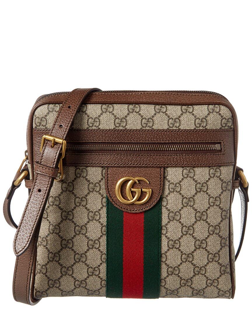 Gucci GG Supreme Canvas Messenger Bag in Brown | Lyst