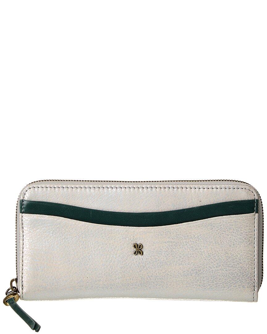 Hobo International Max Large Leather Zip Around Wallet in Natural | Lyst
