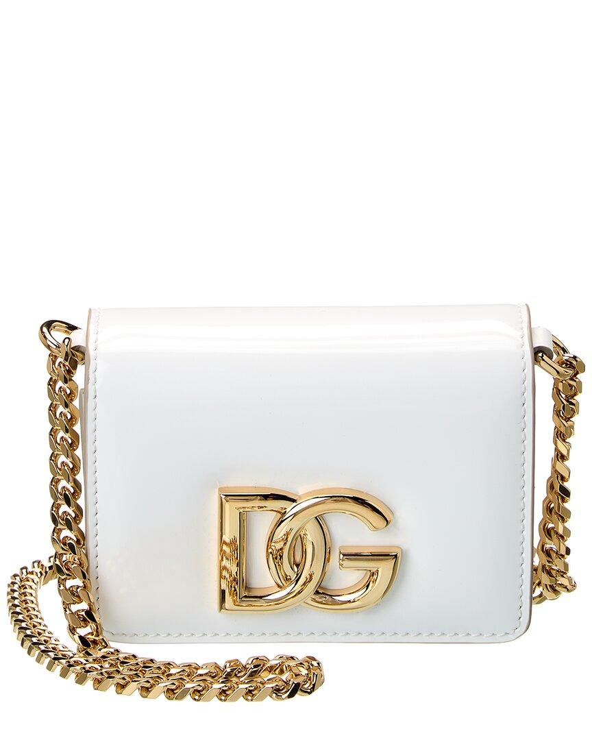 Dolce & Gabbana Dg Leather Micro Bag With Chain in Natural | Lyst