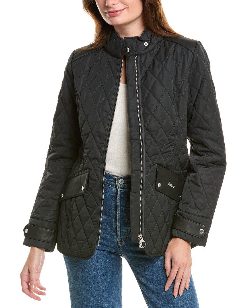 Barbour Cavalry Leather-trim Quilted Jacket in Black | Lyst