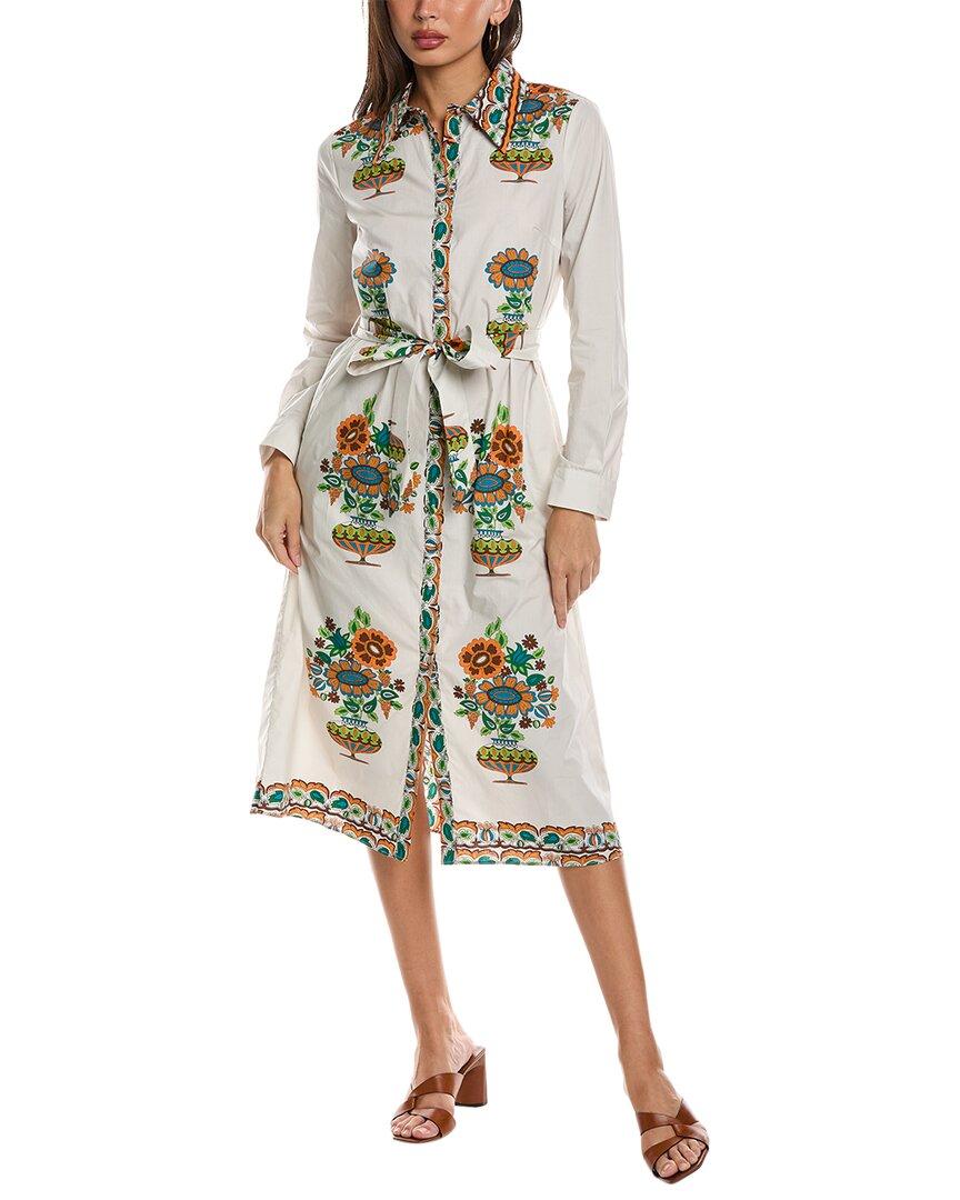FLORA BEA NYC Medora Shirtdress in White | Lyst
