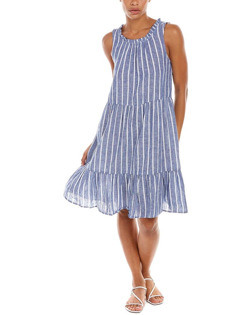 Beach Lunch Lounge Saison Linen Blend Midi Dress In Blue Lyst