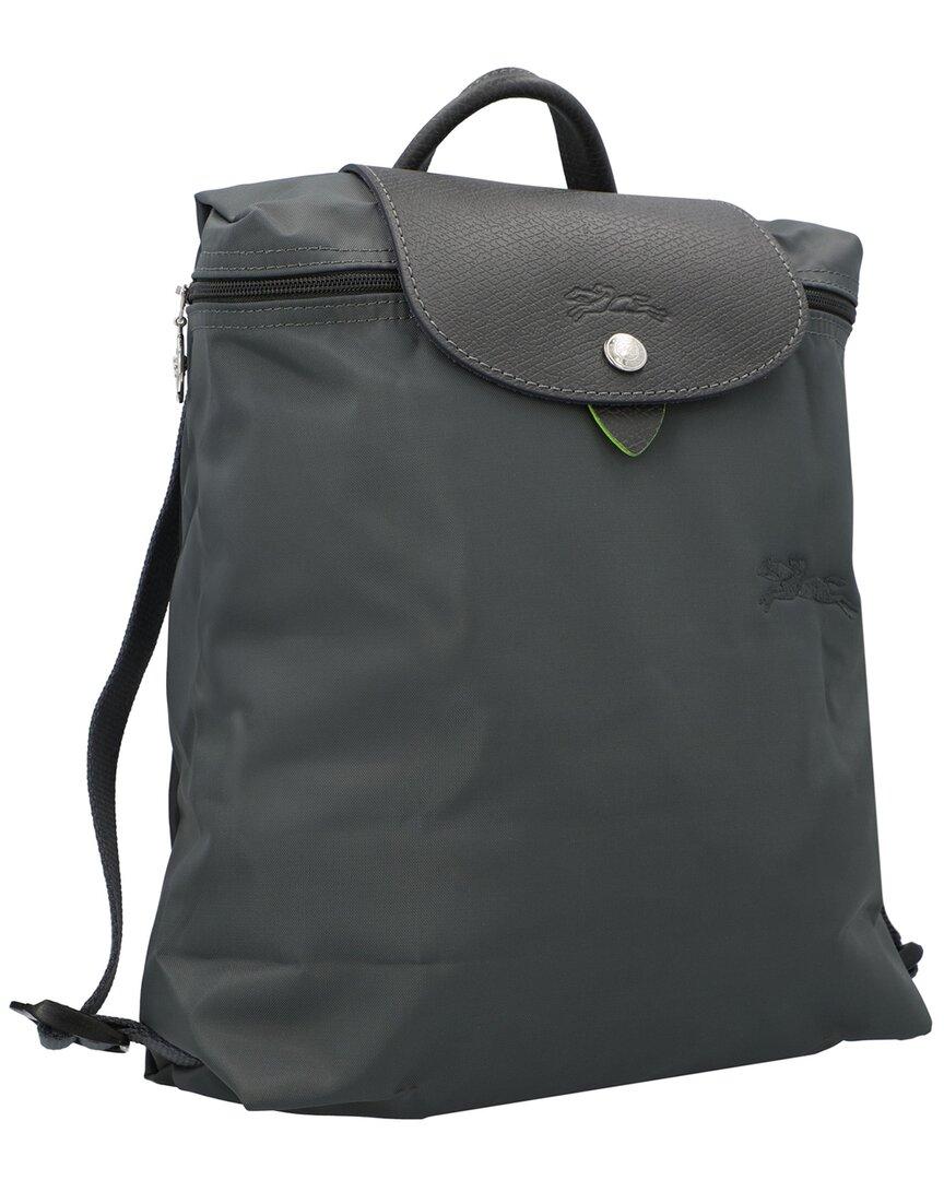 Longchamp Le Pliage Green Canvas Backpack in Black | Lyst