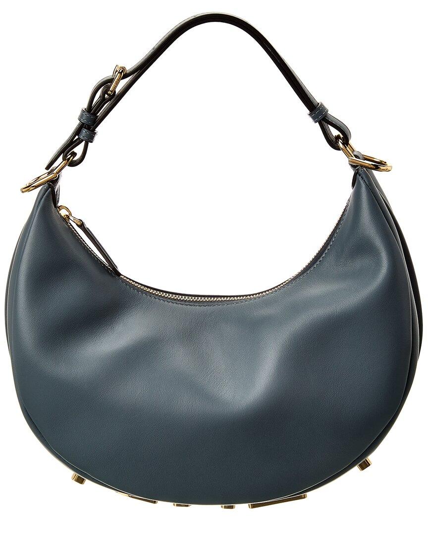 Fendi Graphy Small Leather Hobo Bag in Blue | Lyst