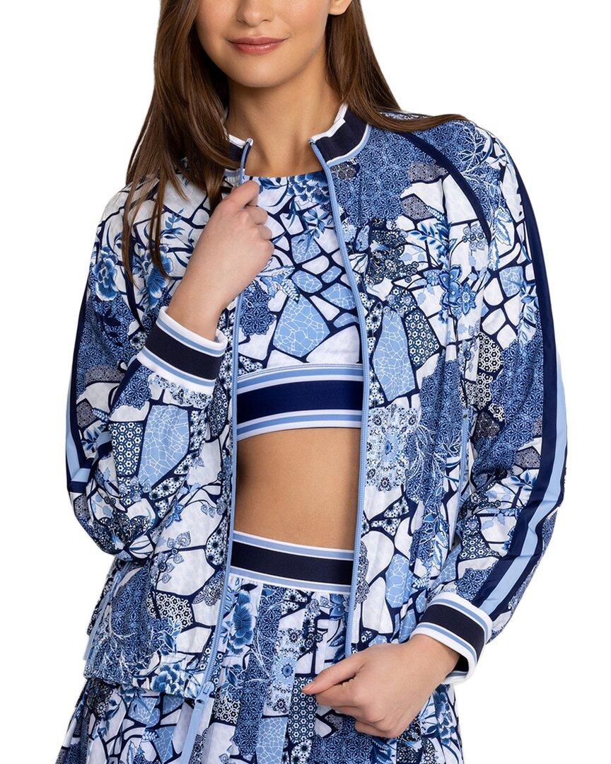 Johnny Was Sporty Bomber Jacket in Blue | Lyst