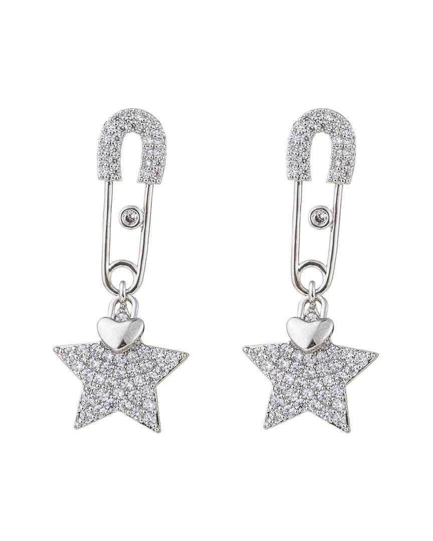 Eye Candy LA Luxe Collection Cz Safety Pin Star Dangle Earrings in ...