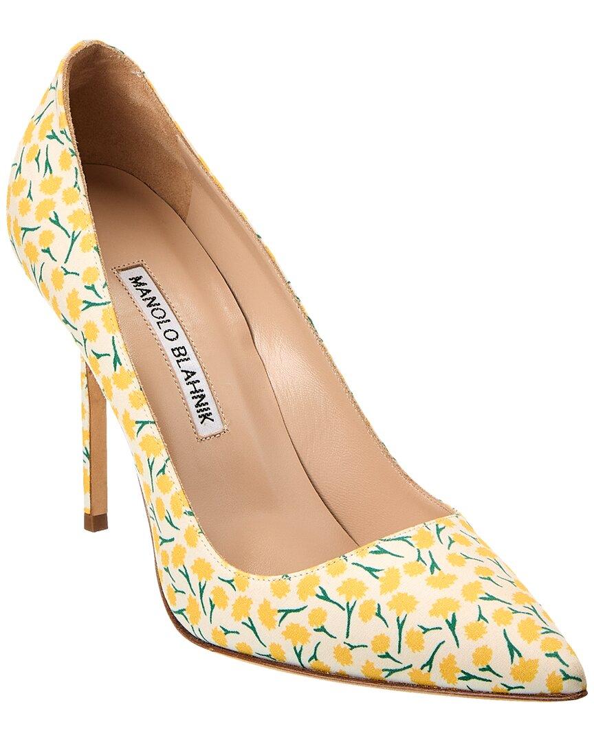 Manolo Blahnik Bb 105 Canvas Pump in Metallic | Lyst