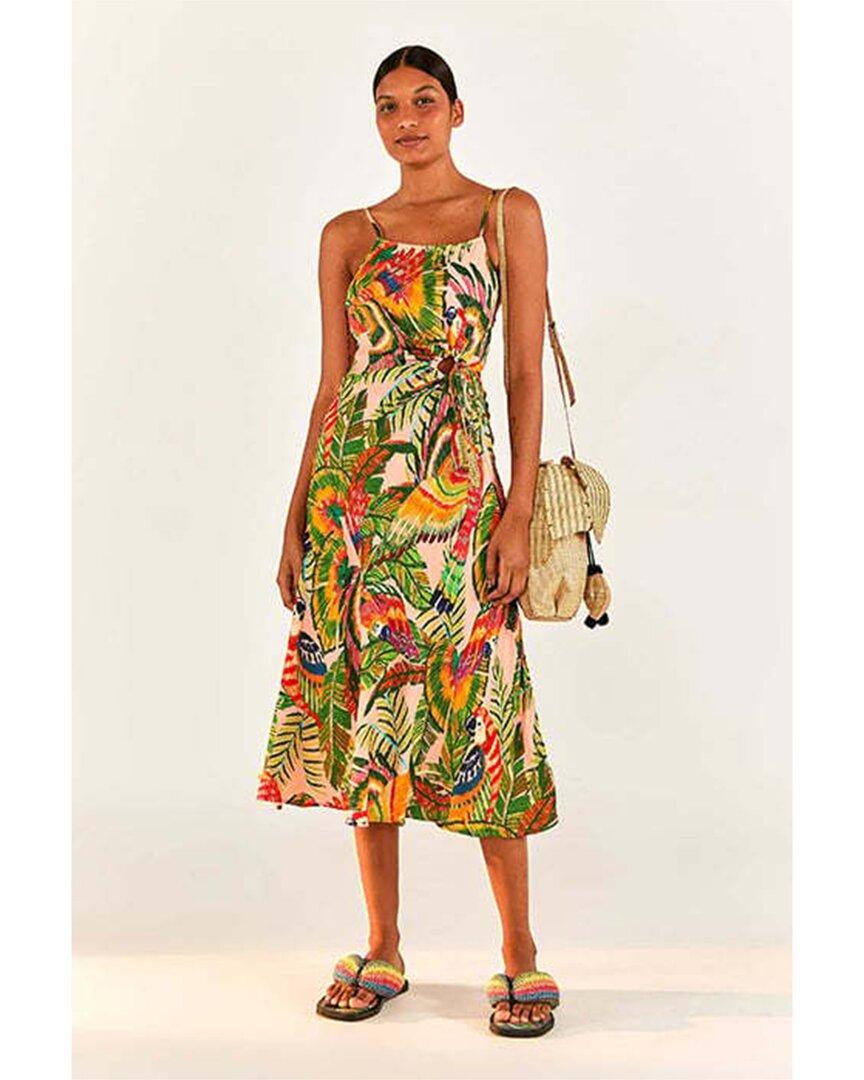 FARM Rio Macaw Leaves Midi Dress in Yellow | Lyst