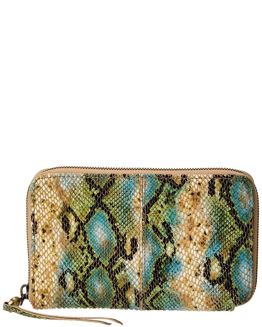 Hobo International Rave Leather Zip Around Wallet in Green | Lyst